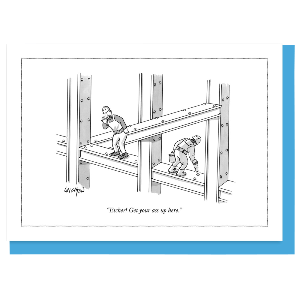 Escher New Yorker Cartoon Card | © 2015-2025 The Mascot Syndicate